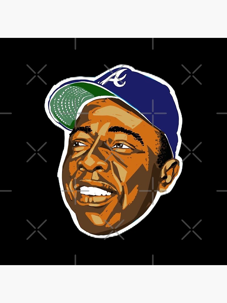 "Hank Aaron Fanart Stickers" Poster for Sale by Perlashop1 | Redbubble