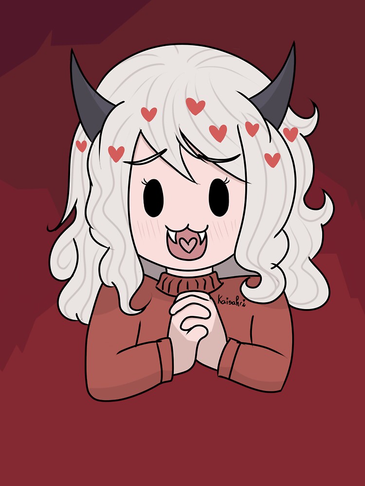 "Modeus Helltaker (with background)" Sticker by Kaisahri | Redbubble