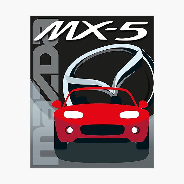 Mazda Mx5 Logo Wall Art | Redbubble