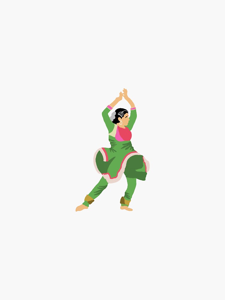 "Kathak Dance " Sticker for Sale by bornwritehanded | Redbubble