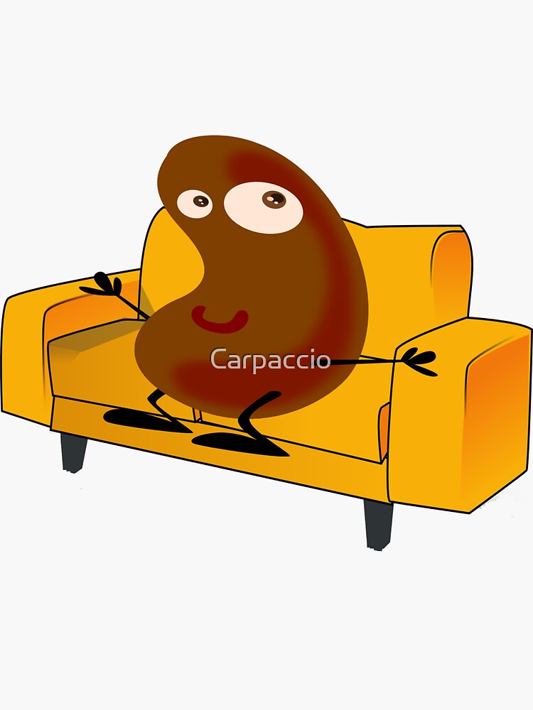 "Couch Potato" Sticker by Carpaccio | Redbubble