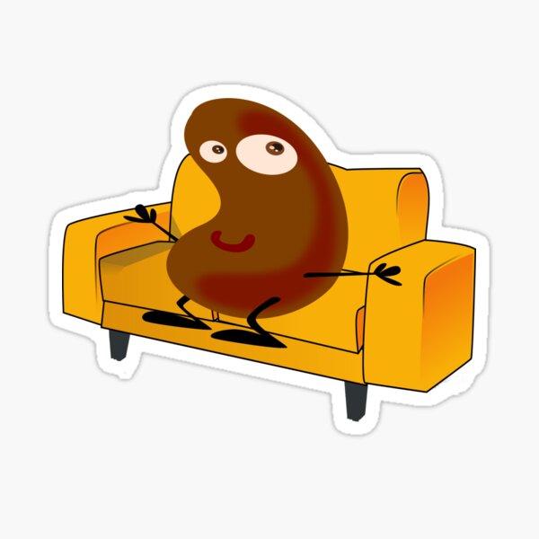 "Couch Potato" Sticker by Carpaccio | Redbubble