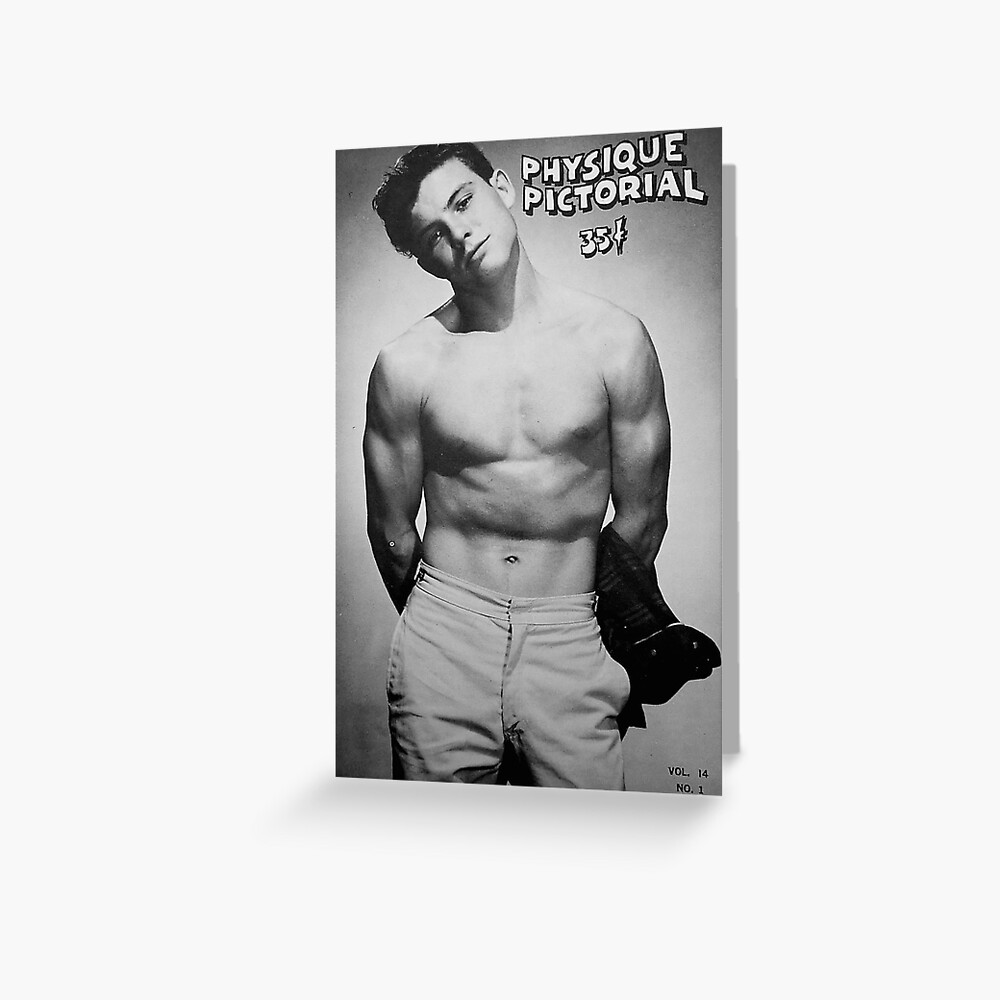 "Physique Pictorial Vol. 14 No. 1 - Vintage Beefcake Magazine" Greeting Card for Sale by ...