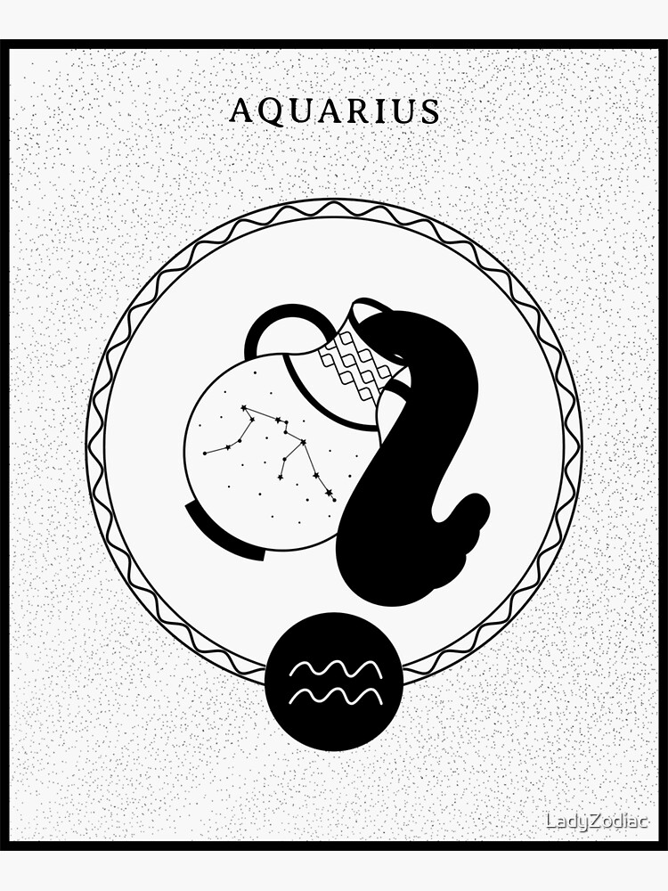 "Aquarius Tarot Card The Water Bearer Zodiac Sign" Sticker for Sale by ...