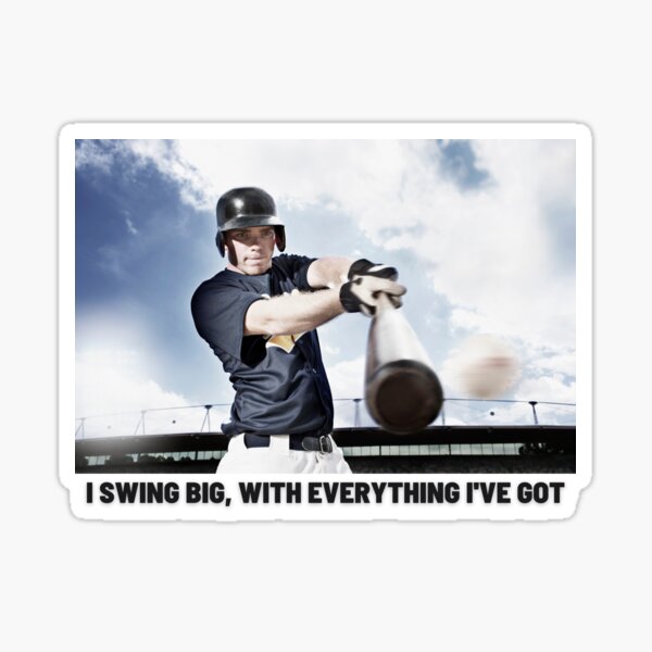 "Swing Big Baseball" Sticker by Sam-Star | Redbubble