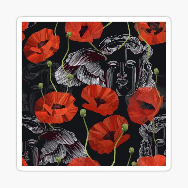 "OPIUM PATTERN" Sticker for Sale by ANAKOTO | Redbubble