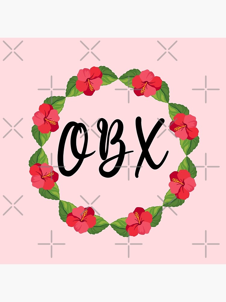 "OBX (Red/Pink)" Art Board Print for Sale by cartershart | Redbubble