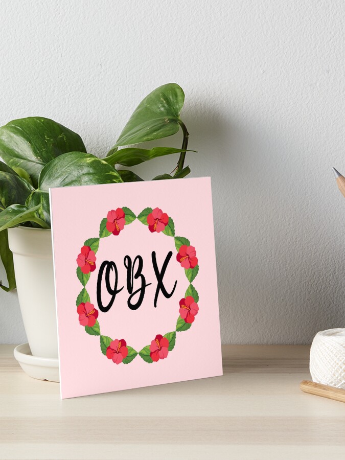 "OBX (Red/Pink)" Art Board Print for Sale by cartershart | Redbubble