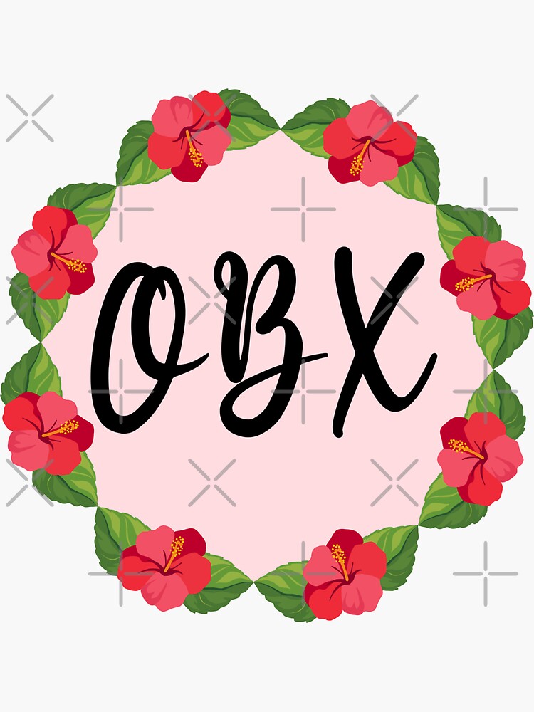 "OBX (Red/Pink)" Sticker by cartershart | Redbubble