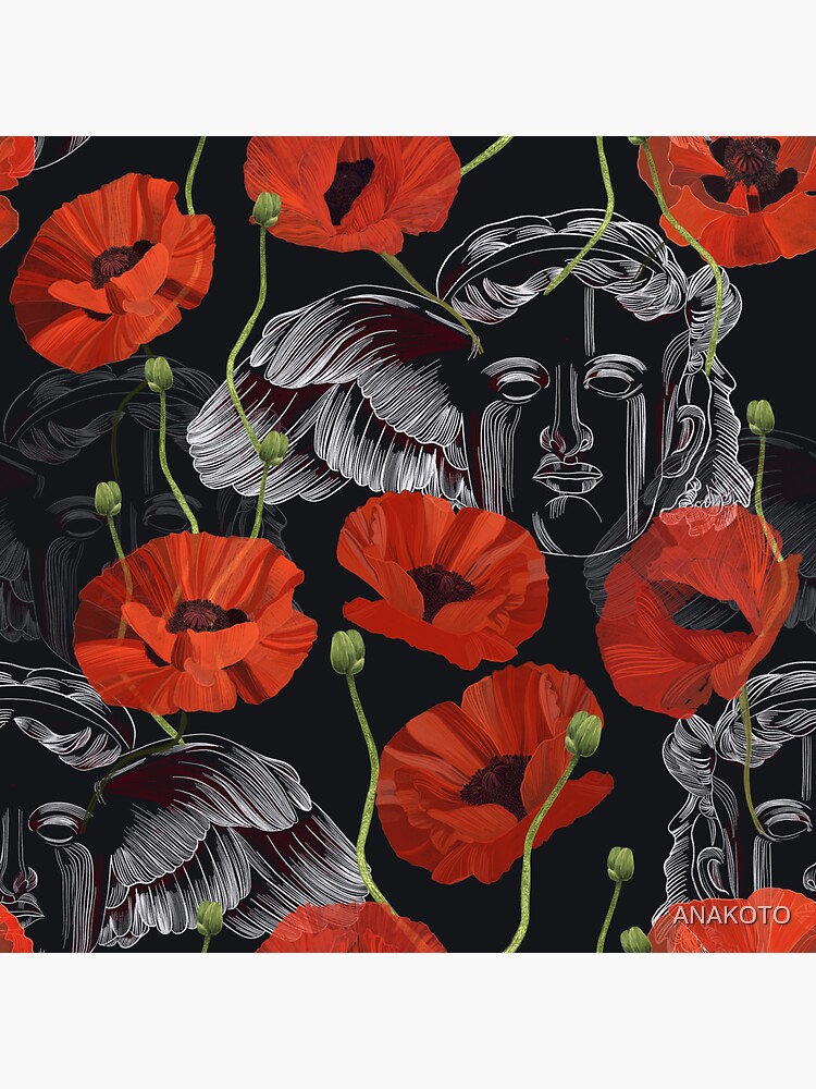 "OPIUM PATTERN" Sticker for Sale by ANAKOTO | Redbubble
