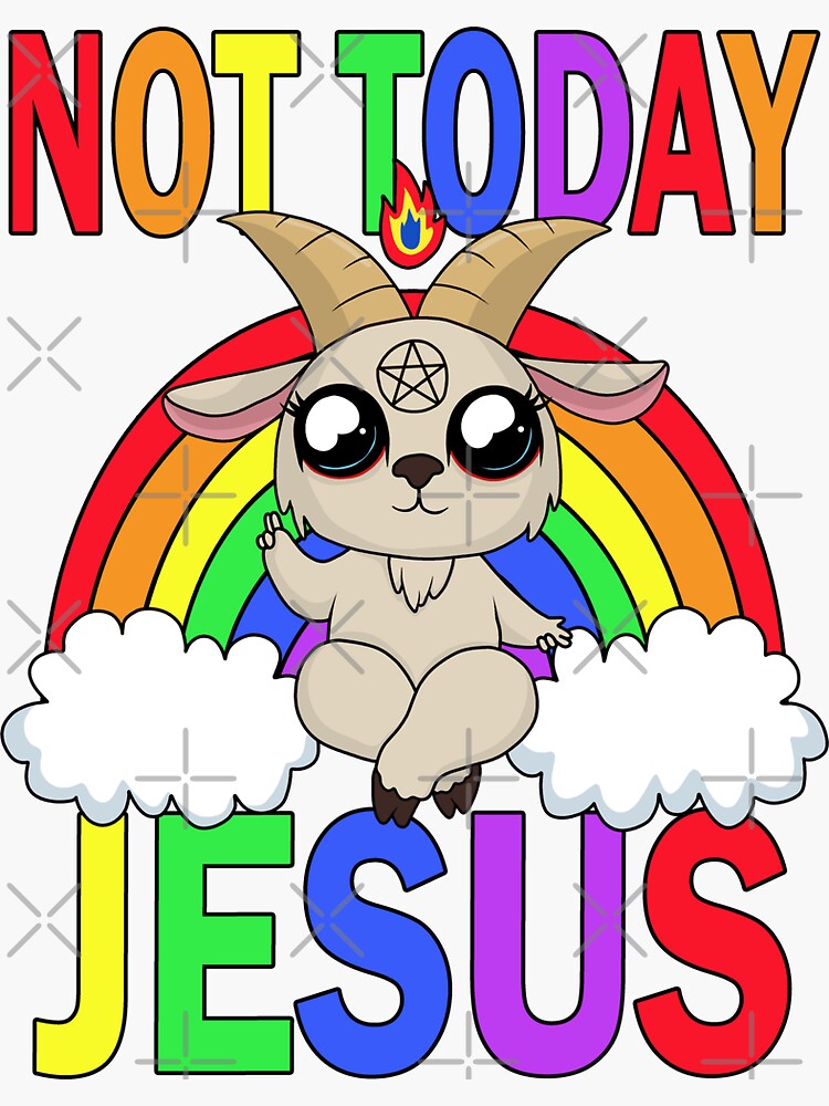"Not today Jesus" Sticker for Sale by ValentinaHramov | Redbubble