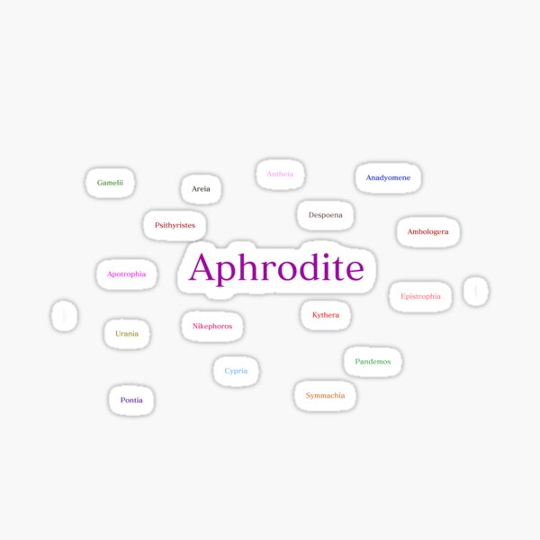 "Aphrodite's Epithets" Sticker for Sale by Psithyristes | Redbubble