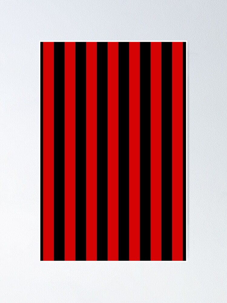 "Red and Black Stripes | Medium Vertical Stripes |" Poster for Sale by ...