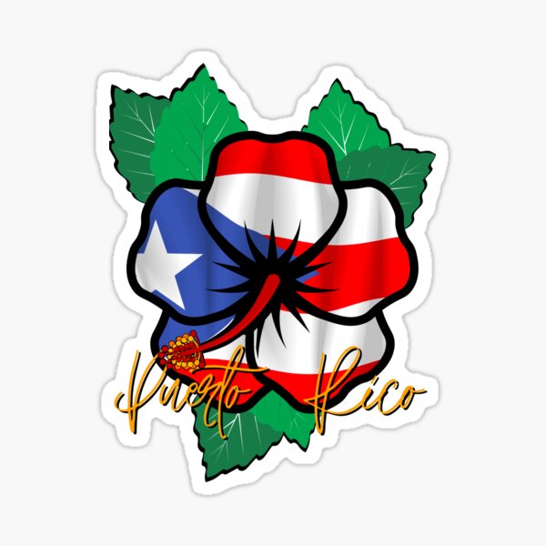 "Maga Flower, Flag, Puerto Rico" Sticker for Sale by ysm12 | Redbubble