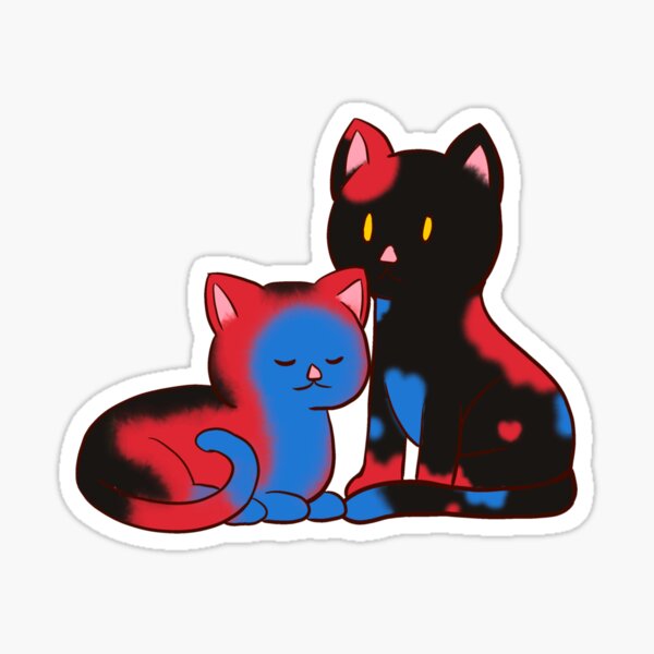 "Polyamorous Cats" Sticker for Sale by CherryEmma | Redbubble