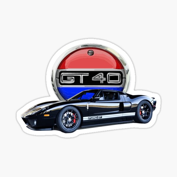 "Ford GT40 Supercar Products" Sticker for Sale by Sucker4Supercar ...