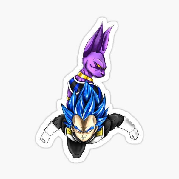 "Vegeta and Beerus " Sticker by RealSaiyanPride | Redbubble