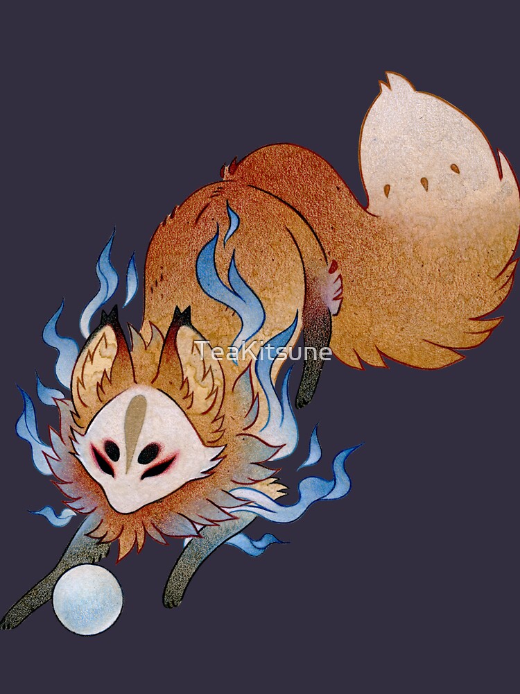 "Little Wisp - TeaKitsune Fox Yokai" T-shirt for Sale by TeaKitsune ...