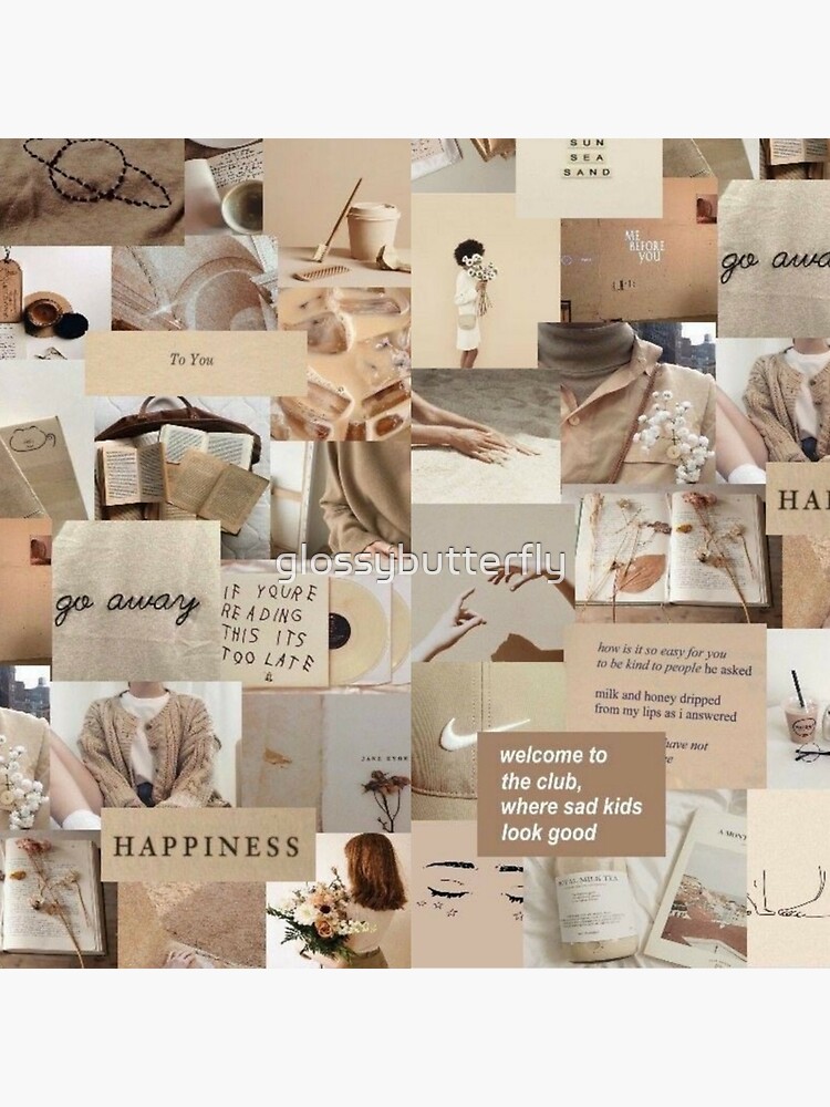 "Beige Collage" Poster by glossybutterfly | Redbubble