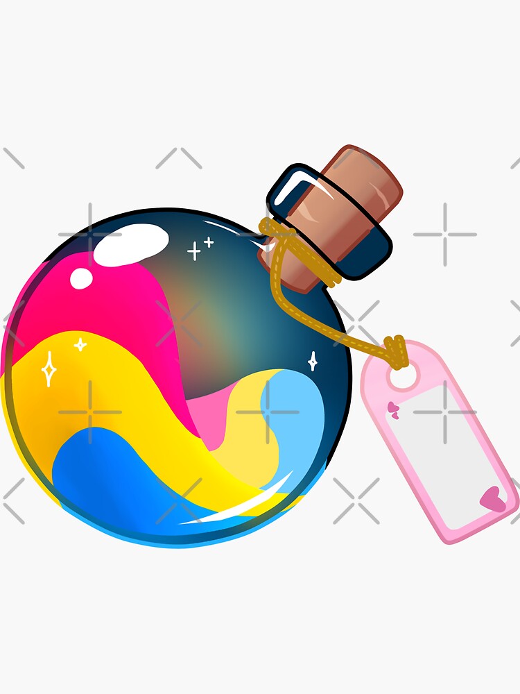 Lgbtq Pride Pansexual Flag Potion Sticker For Sale By Albamercade