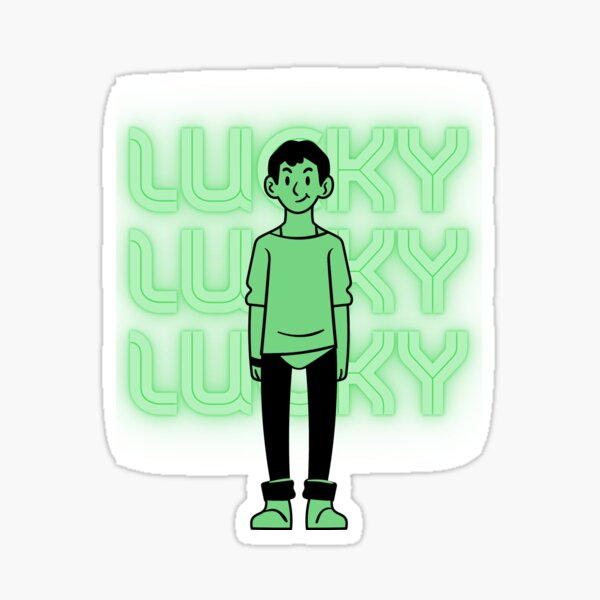 "Lucky" Sticker for Sale by HEGOMONE | Redbubble
