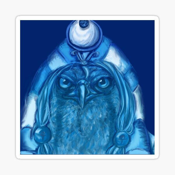 "Egyptian Gods: Egyptian blue Amun-Ra with rare Hawk head" Sticker for ...