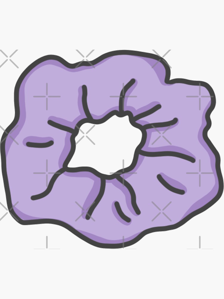 "Pastel Purple Scrunchie" Sticker by SketchSisters | Redbubble