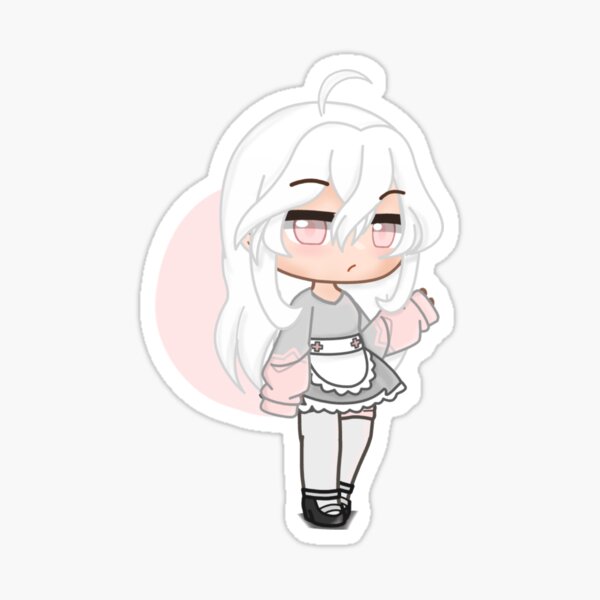 Gacha Pink Sticker For Sale By Emeraldcucumbaa Redbubble