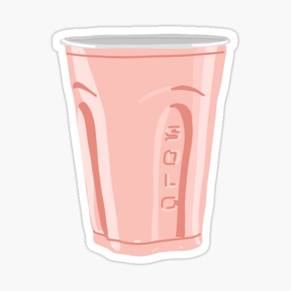 "Pink solo cup" Sticker for Sale by gracesmorgan | Redbubble