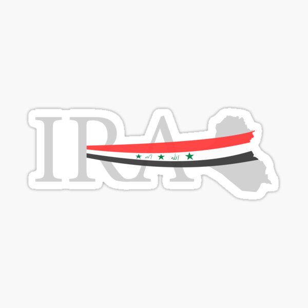 "Iraq map old Flag #4" Sticker by Mo5tar | Redbubble