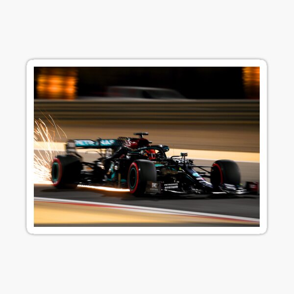 "George Russell racing with sparks 2020" Sticker by Therod | Redbubble