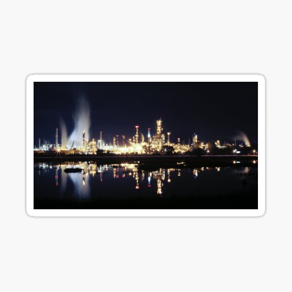 "Martinez Shell Refinery" Sticker by jennbawa | Redbubble