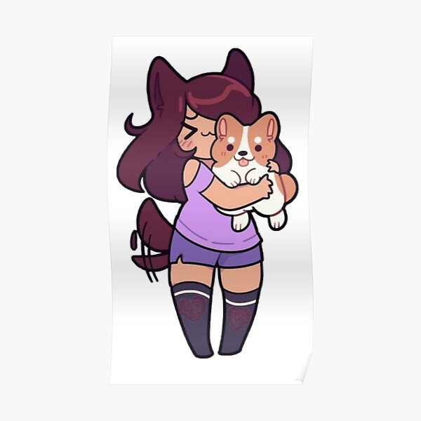 "Aphmau with dog" Poster for Sale by LilBaka | Redbubble
