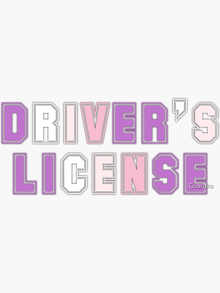 "drivers license" Sticker for Sale by Guardko | Redbubble