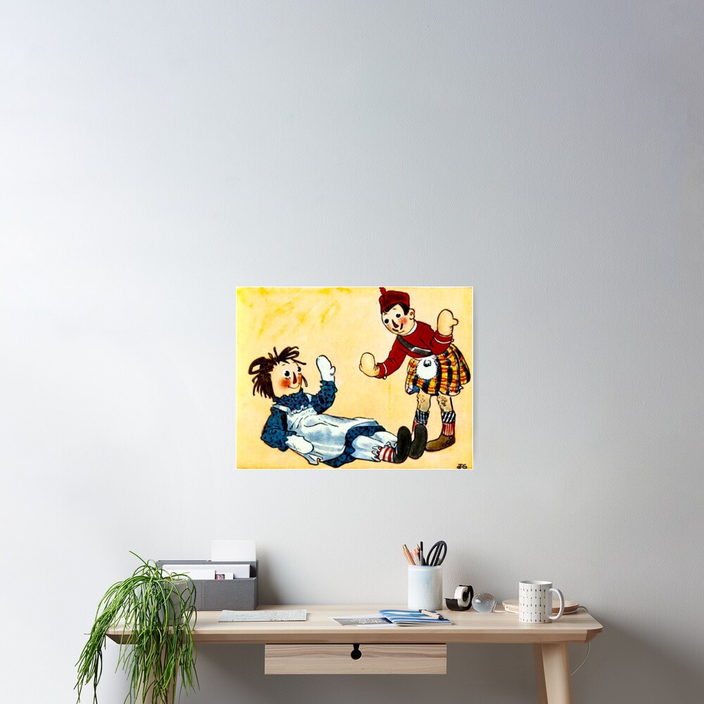Uncle Clem Welcomes Raggedy Ann” by Johnny Gruelle 1922" Poster by ...