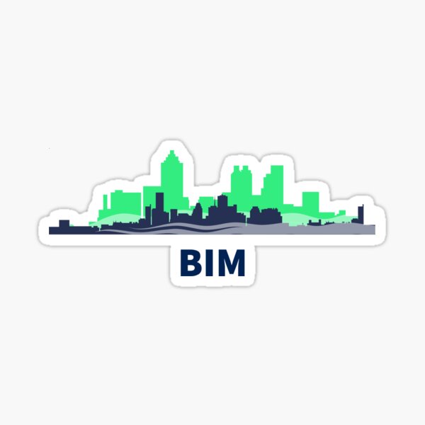 "BIM City Skyline - Building Information Modeling" Sticker for Sale by ...