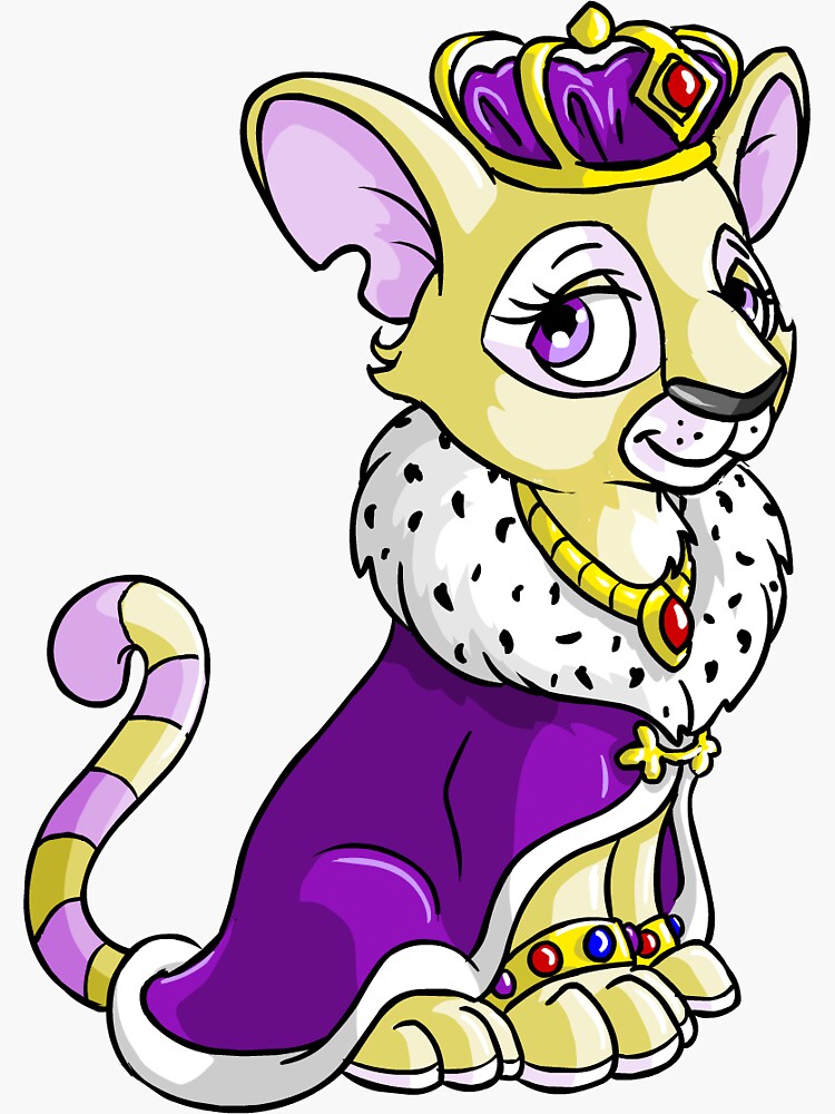 "Royal Girl Kougra - Neopets" Sticker for Sale by neostickers | Redbubble
