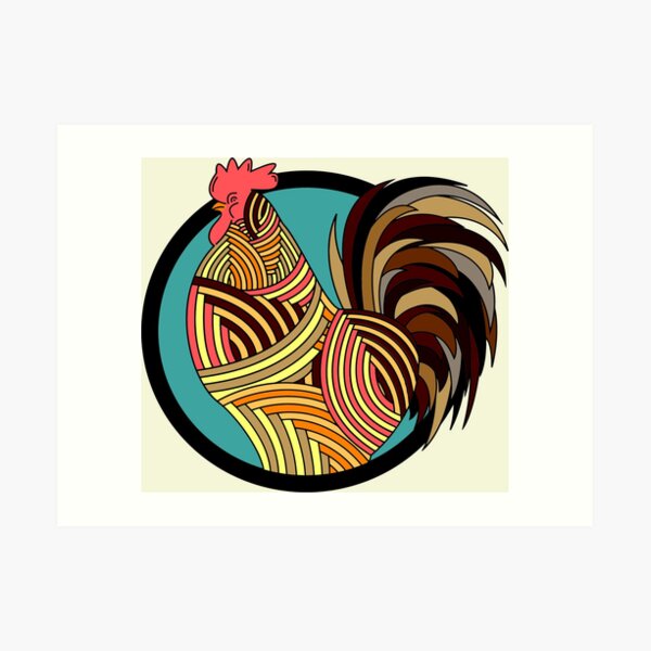 Abstract Chicken Art Prints | Redbubble