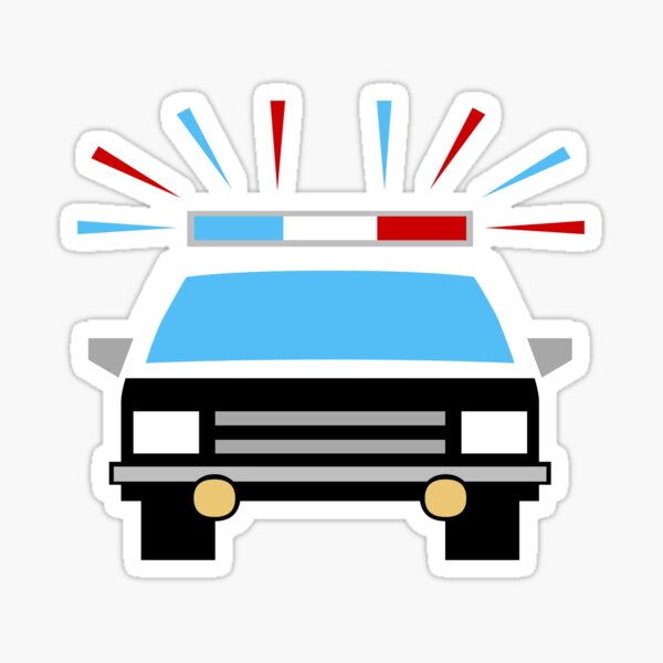 "Black and White Police Car" Sticker for Sale by Designedwithtlc ...