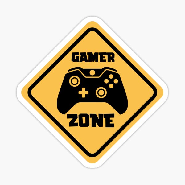 "gamer zone sign sticker , gift " Sticker for Sale by ayoub122 | Redbubble