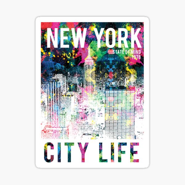 "new york city life" Sticker for Sale by ibobati | Redbubble
