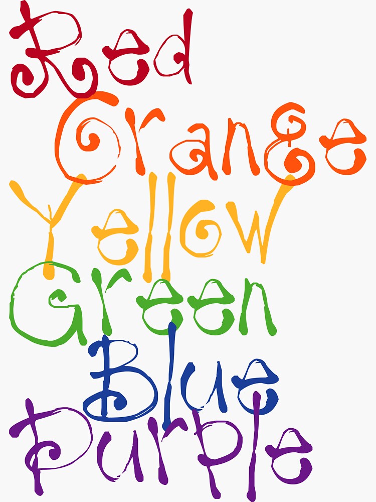 "Rainbow Color Callout" Sticker by BurlapForest | Redbubble