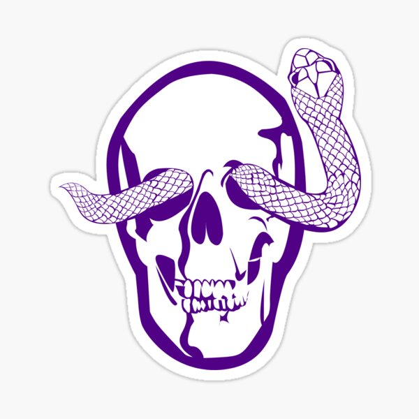 "Purple Skull and Snake" Sticker for Sale by Chloe-Erickson | Redbubble