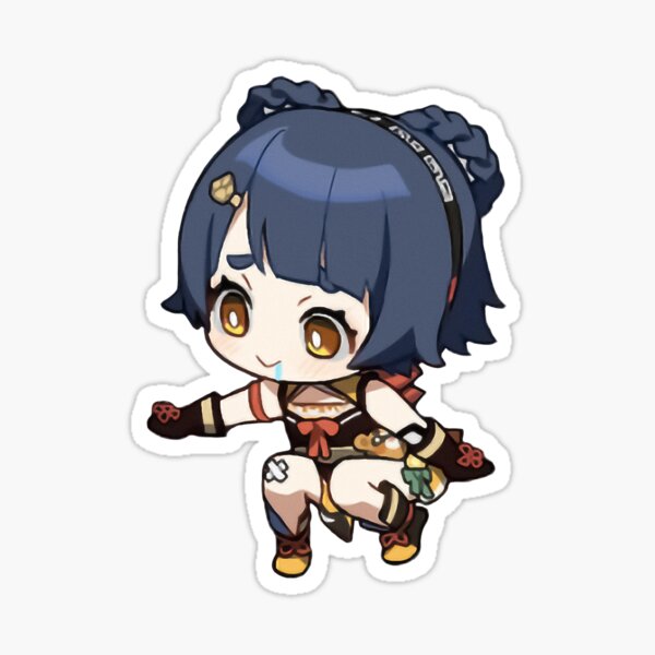 "Xiangling | Genshin Impact Sticker "Drool" "Wow"" Sticker for Sale by ...