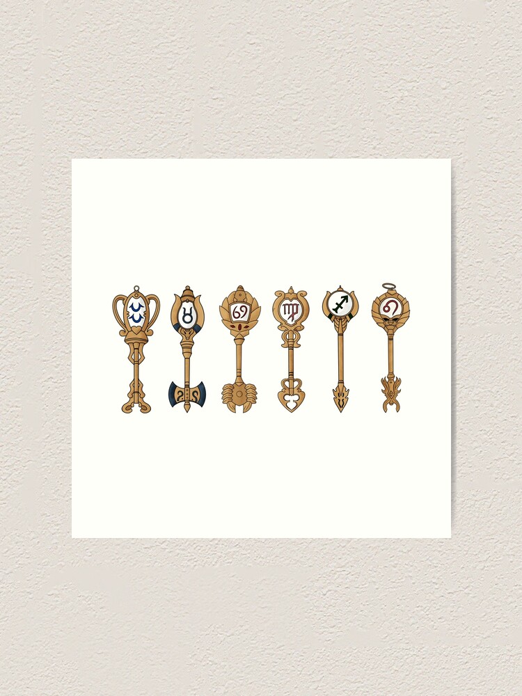 "Fairy Tail - Celestial Gate Keys, Aquarius, Taurus, Cancer, Virgo ...