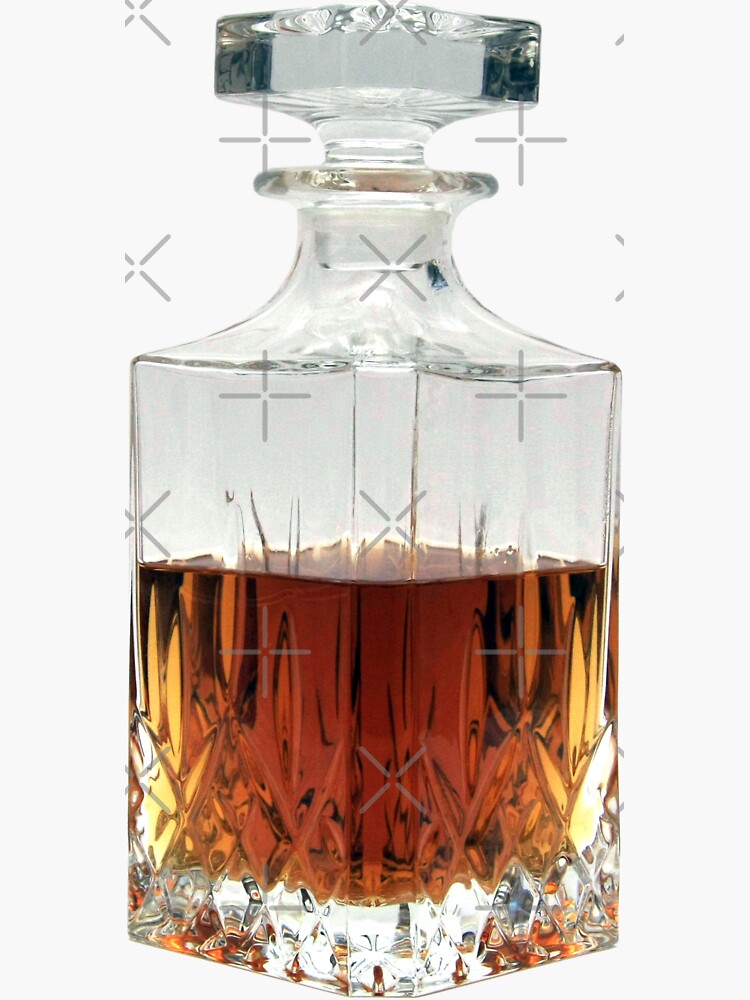 "Whiskey Decanter (cut out image) on white background" Sticker for Sale ...