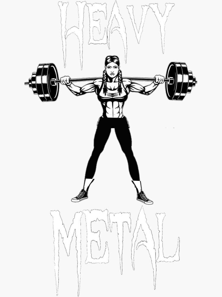 "Heavy metal lifting" Sticker for Sale by rinkerlugo | Redbubble