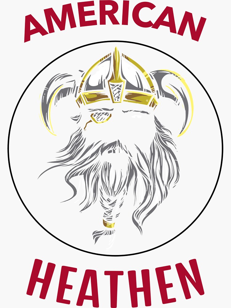"Pagan Asatru, American Heathen Odin" Sticker by K-G-I | Redbubble