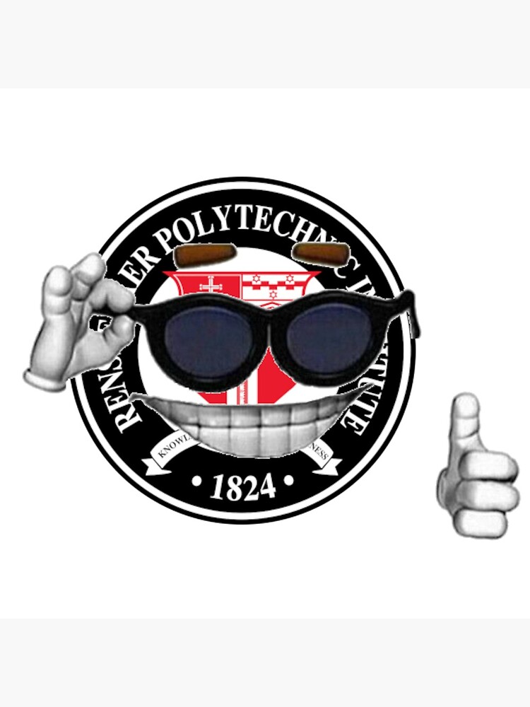 "RPI Ironic Smiley (non-sticker)" Art Print for Sale by MB-Faber ...