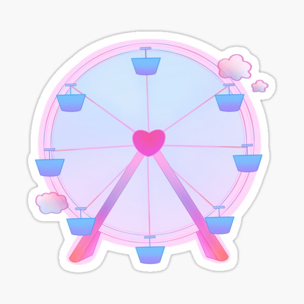 "kawaii ferris wheel" Sticker for Sale by TAPIOCACLUB | Redbubble